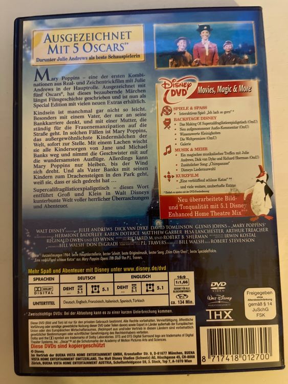 Disney: Mary Poppins, DVD - Special Collection (Neu (gemäss Beschreibung)) in Sierre für CHF 5. ...