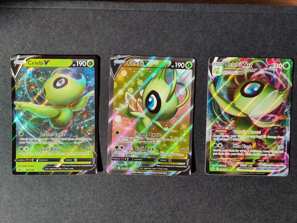 Ab 1,- Pokemonkarte Set - 3 stk Celebi V, Full Art and VMAX (Neu ...