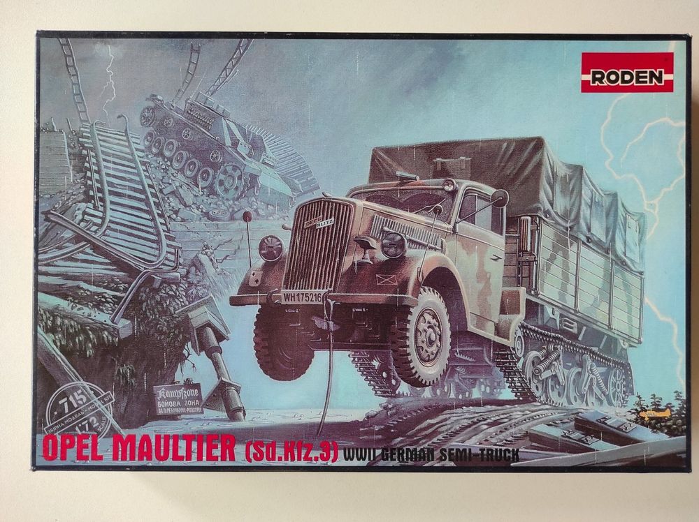 Opel Maultier der Wehrmacht, Bausatz von Roden 1/72 (Neu und ...