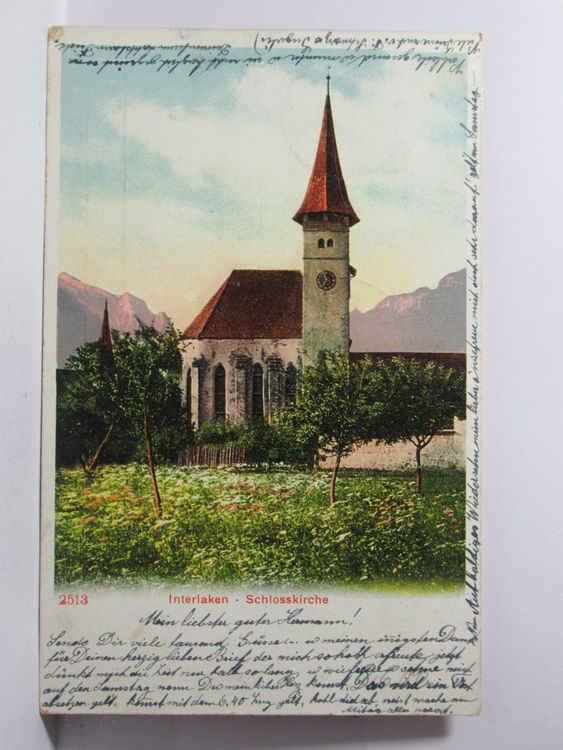 AK Interlaken , Schlosskirche 1905 | Kaufen auf Ricardo