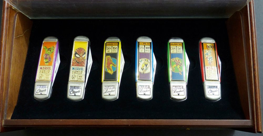 MARVEL COMPLETE SET 6 KNIVES SPIDER-MAN HULK THOR CA 1997 (Gebraucht ...