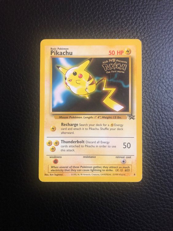 Pokemon 1999 Pikachu (WB) Movie Promo Black Star 4 Ab 1 (Gebraucht) in ...