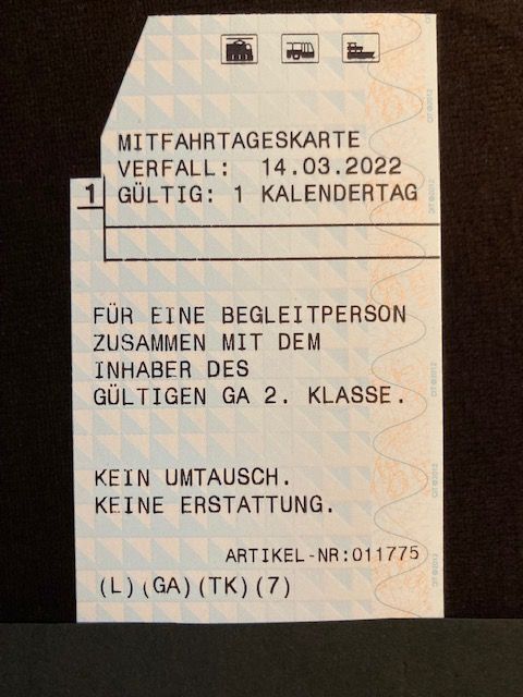 SBB GA Mitfahrtageskarte | Kaufen auf Ricardo