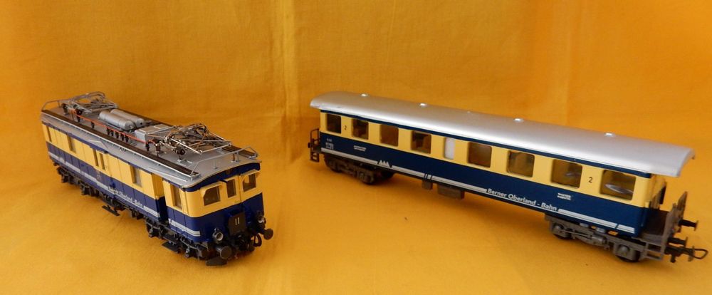 HO- BOB "Berner-Oberland Bahn" Motrice Fe 4/4 + voit. 2 Cl (Gebraucht ...