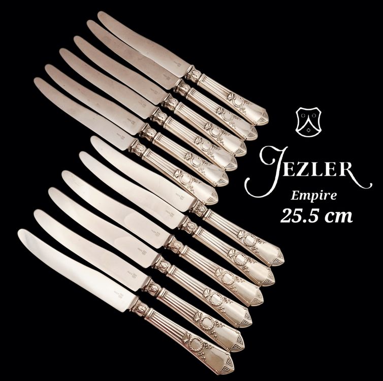 12 Couteaux Jezler Suisse 800Silb Modèle Empire 25.5 cm (D'occasion) à ...