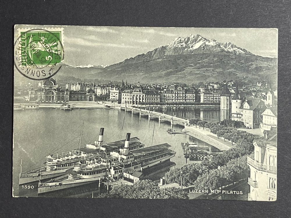 Luzern mit Pilatus - 1910 (Gebraucht) in Steg VS für CHF 4.5 – mit Lieferung auf Ricardo kaufen