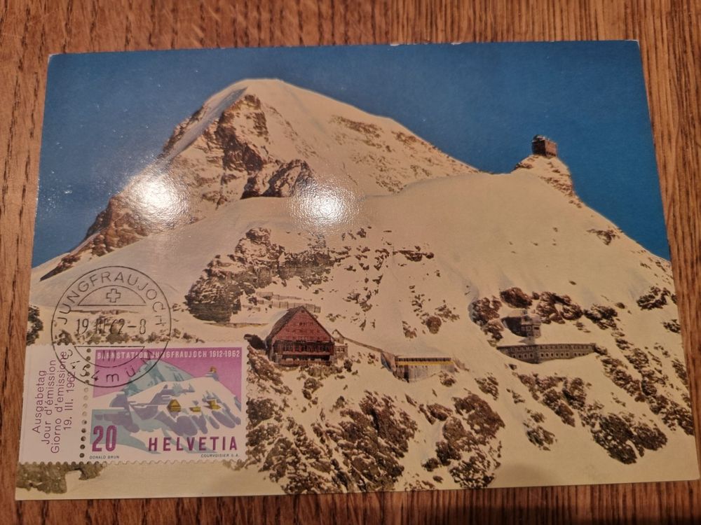 1962 FDC Maximumkarte Jungfraujoch (Gebraucht) in Arni AG für CHF 5 – mit Lieferung auf Ricardo ...