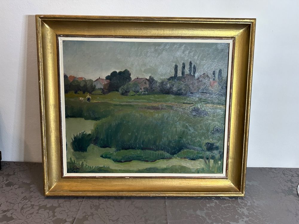 Emile BRESSLER (1886-1966) Tableau peinture sur toile signée (D ...