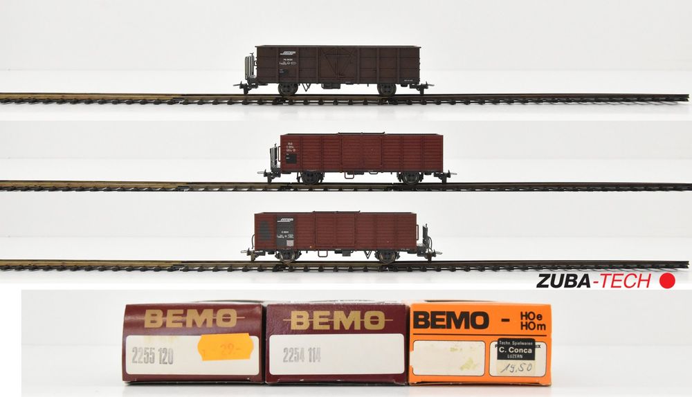 Bemo 3x Hochbordwagen der RhB H0m GS mit OVP | Kaufen auf Ricardo