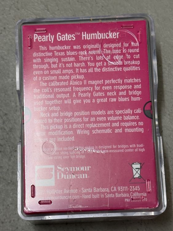 Seymour Duncan Pearly Gates / SH-PG1 (black) ungeöffnet (Neu und ...