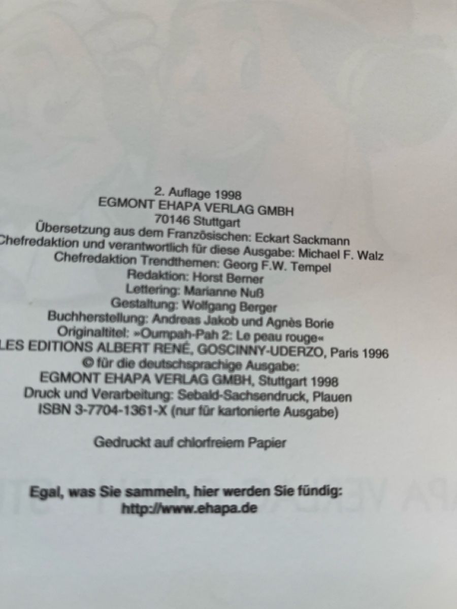 Umpah-Pah Comic, Band 2, Die Rothaut, Goscinny/Uderzo (Neu (gemäss ...