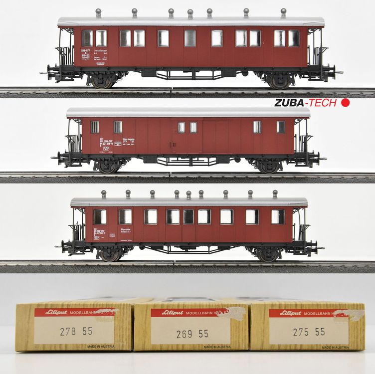 Liliput 3x Plattform-Personenwagen der SBB, H0 GS mit OVP (Gebraucht) in St. Gallen für CHF 88 ...