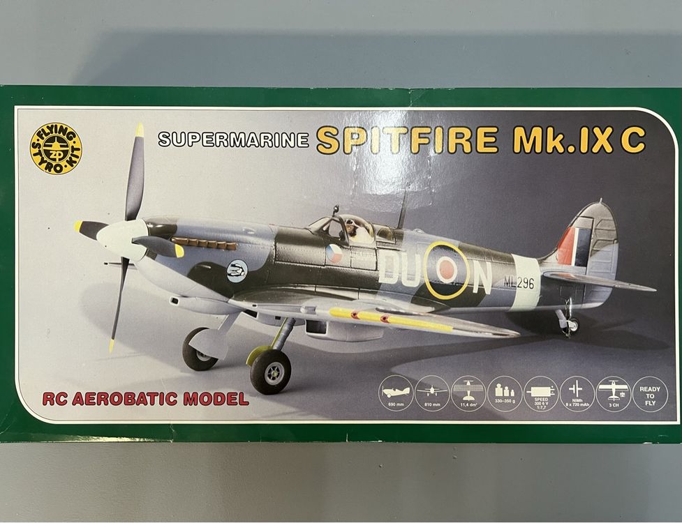 Baukasten Supermarine Spitfire Mk.IXc von Flying Styro Kit (Neu und originalverpackt) in ...