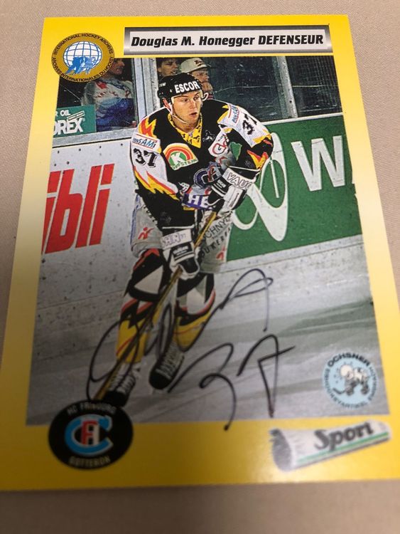 Doug Honegger Fribourg Gotteron Hockey Card signiert | Kaufen auf Ricardo