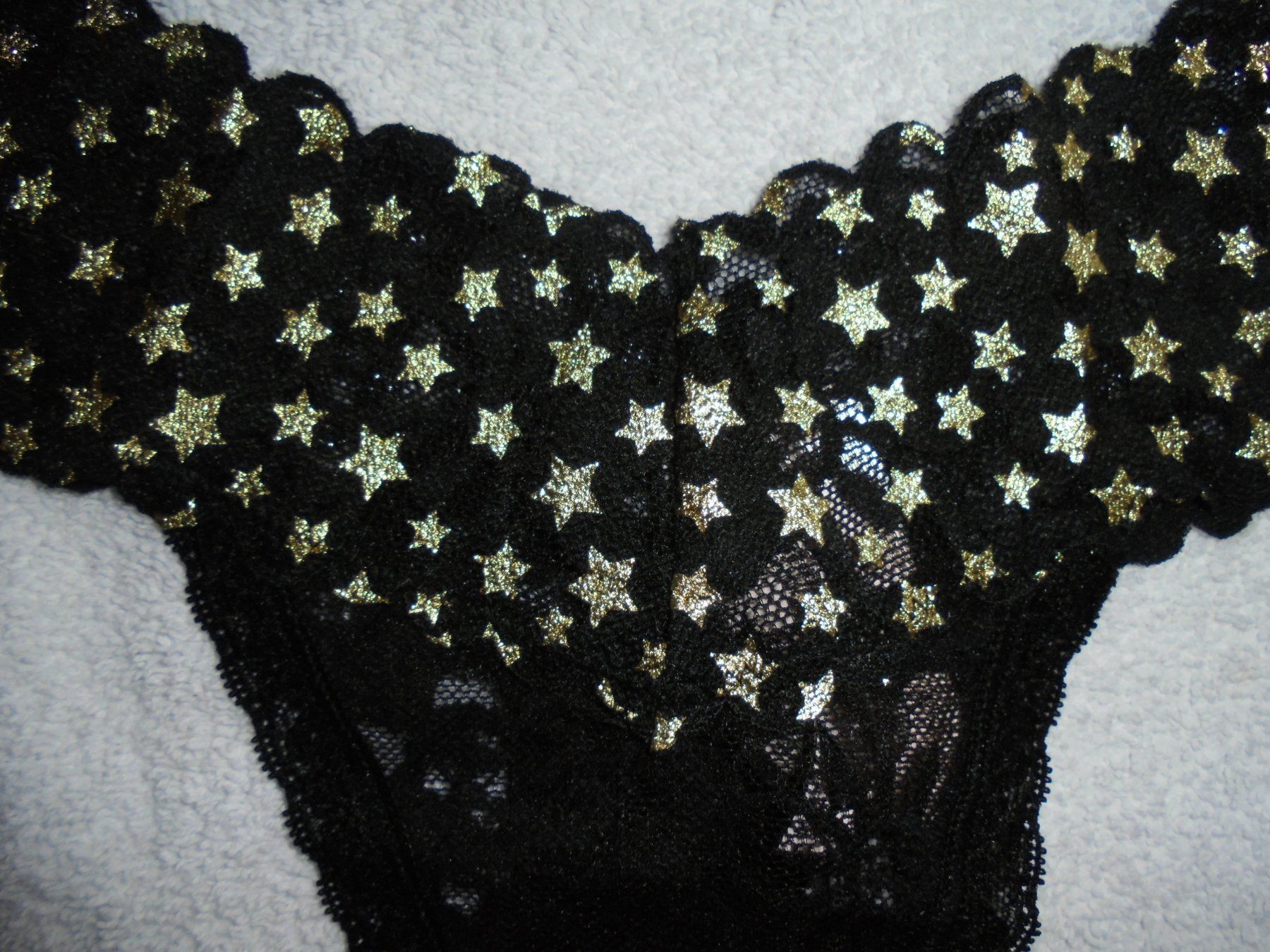 VICTORIA'S SECRET LACIE THONG, S, NEU, MIT GOLDENEN STERNEN (Neu und ...