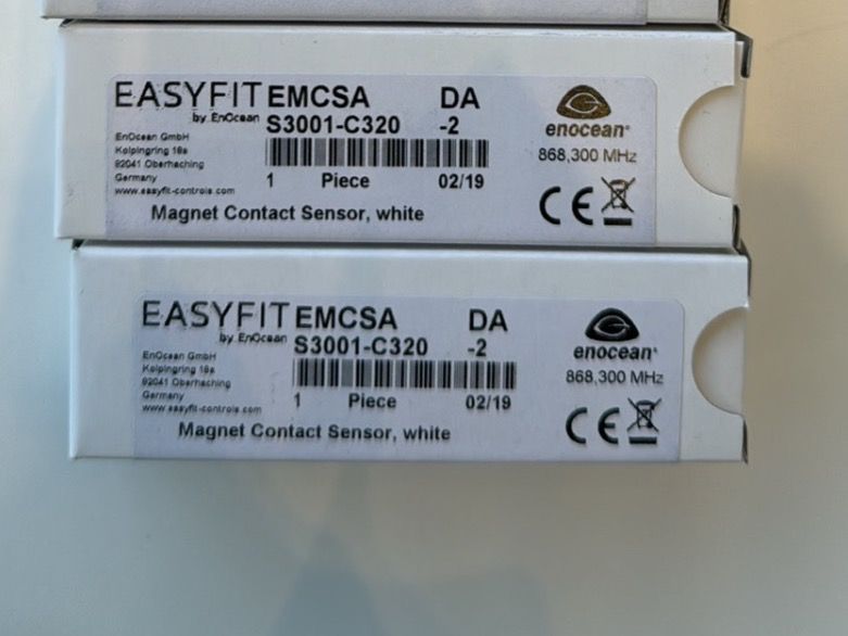 2x Easyfit EnOcean EMCSA S3001-C320 Magnet Contact Sensor (Neu und ...