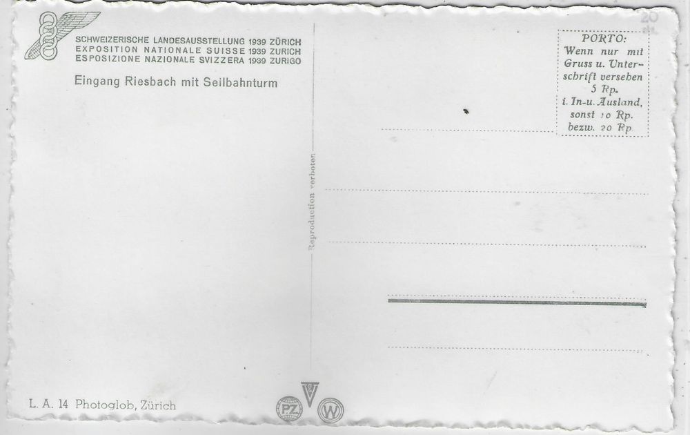 Schweiz. Landesausstellung Zürich 1939 (Gebraucht) in Ettingen für CHF 4 – mit Lieferung auf ...