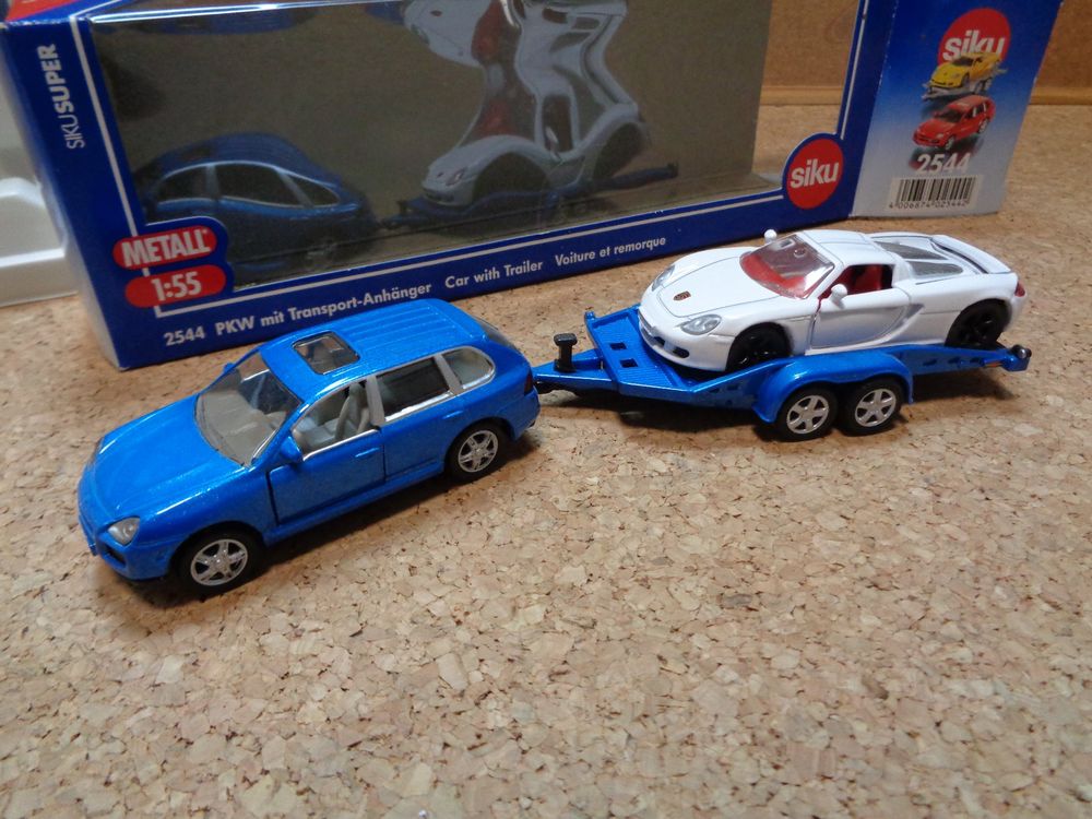 SIKU 2544 Porsche Cayenne mit Anhänger und Carrera GT OVP (Neu und ...
