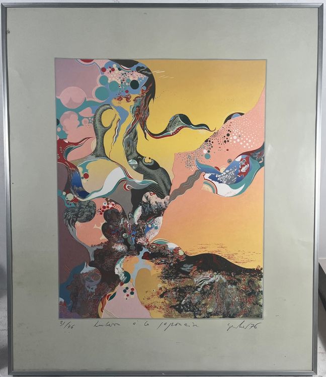 Théo Gerber (1928-1997) Grosse Lithographie, Handsigniert (Gebraucht ...
