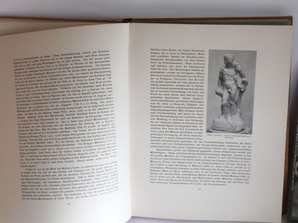 Fritz Knapp Michelangelo 1923 + 4 Foto (Gebraucht) in Eschenbach SG für ...