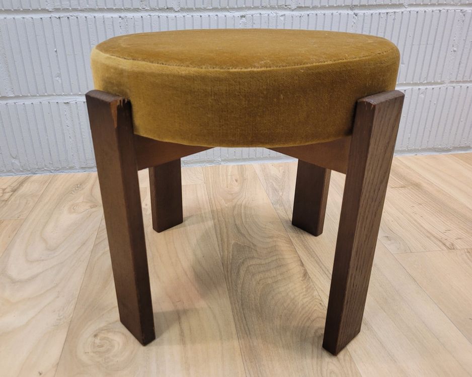 1980s Design Stool Polsterhocker, Runder Vintage Hocker (Gebraucht) in ...