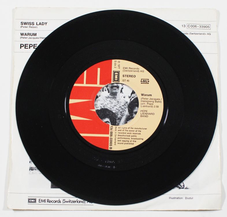 7" PEPE LIENHARD BAND - SWISS LADY - ESC 1977 (Gebraucht) in ...