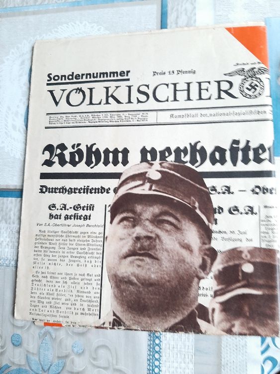 Zeitung von 1934 aus Privat Haushalt Dachboden Fund war Ordn (Gebraucht ...