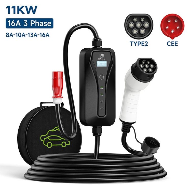 Mobile Ladestation Typ 2, 11 kW, 16 A, CEE 16 | Kaufen auf Ricardo