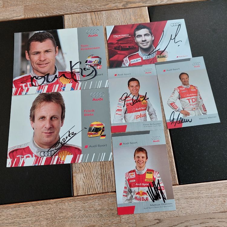 Audi Sport Autogrammkarten DTM Top Fahrer signiert! (Gebraucht) in ...