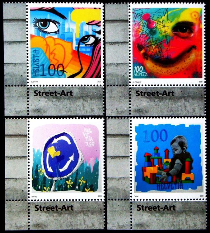 2020 : LUXUS SET Street Art** Postfrisch # 1799 - 1802 (Neu und ...