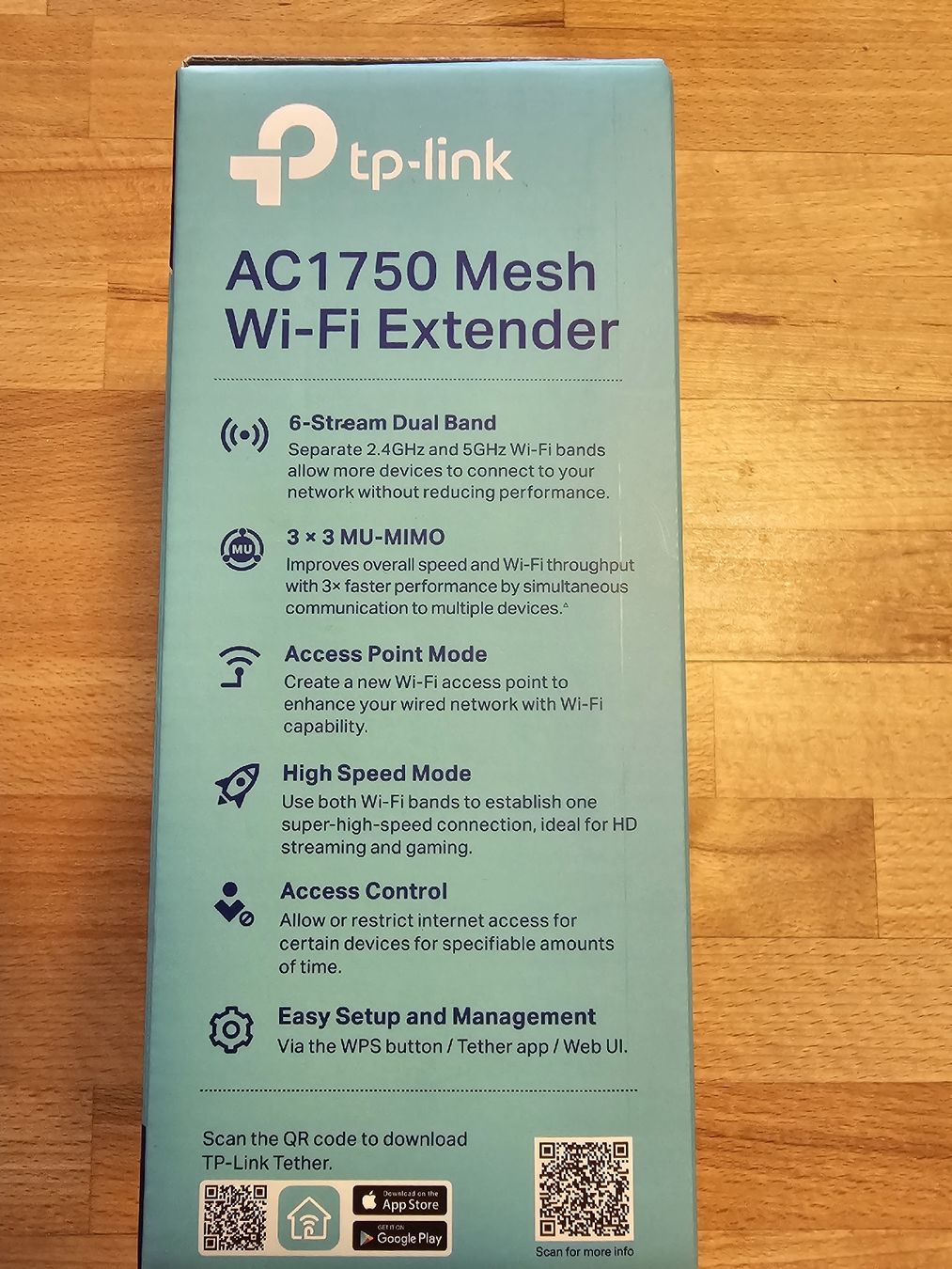 TP-Link WLAN Repeater AC1750 Dualband, neuwertig, OVP (Neu und ...