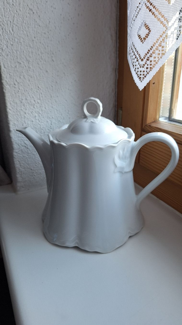 Hutschenreuther Teekanne 1l, weiss, neu, Vintage (Neu und ...
