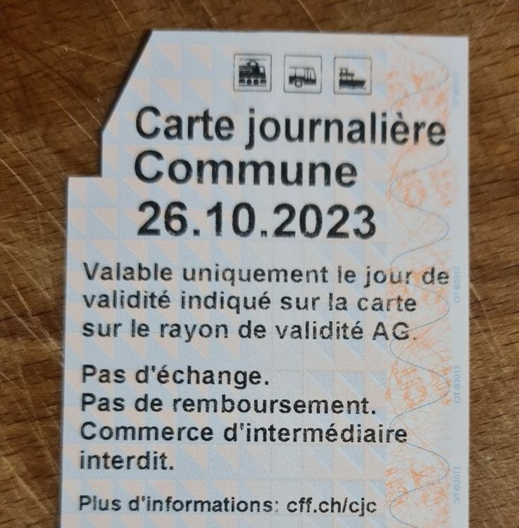 Tageskarte 26.10.2023 SBB CFF FFS GA AG | Kaufen auf Ricardo