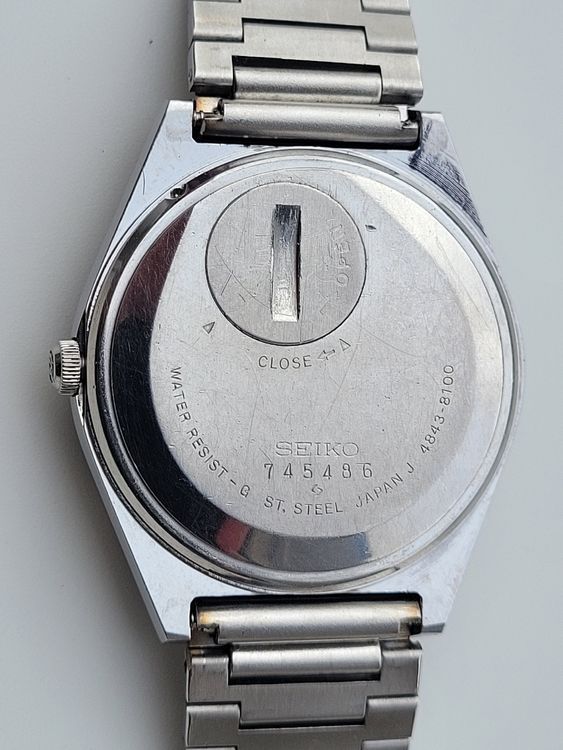 SEIKO GRAND QUARTZ 4843-8100 APRIL 1977 DIAMOND DUST DIAL (Gebraucht ...