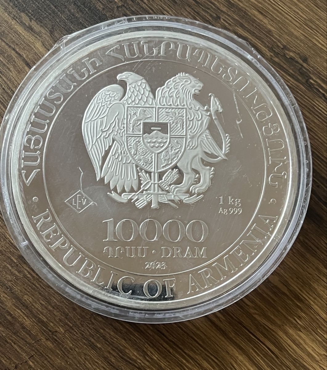 Armenien Arche Noah 1 kg Silbermünze 10000 Dram, 2023 (Neu und ...
