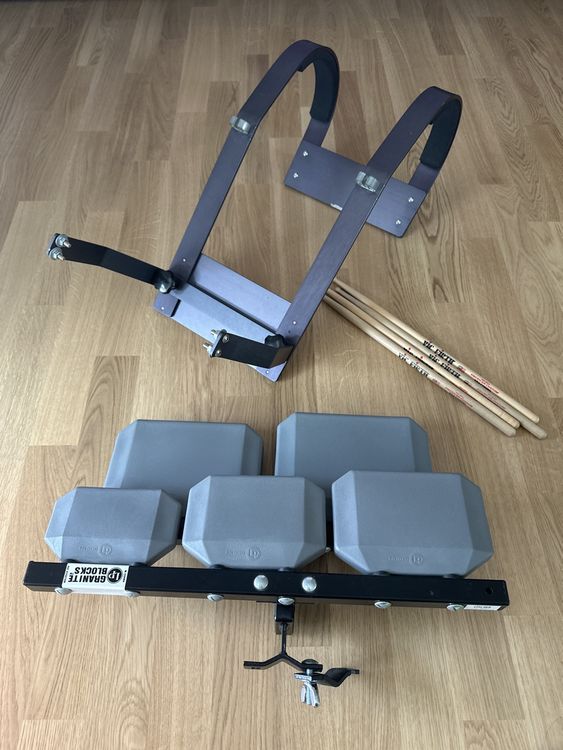 LP Granite Blocks mit Tragegestell und 4 Drumsticks (Neu (gemäss ...