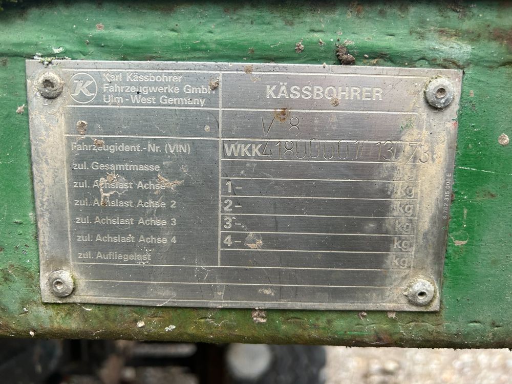 Kässbohrer LKW Anhänger, Überländer mit Öl und Druckluftbr. (Gebraucht) in Embrach für CHF 2300 ...