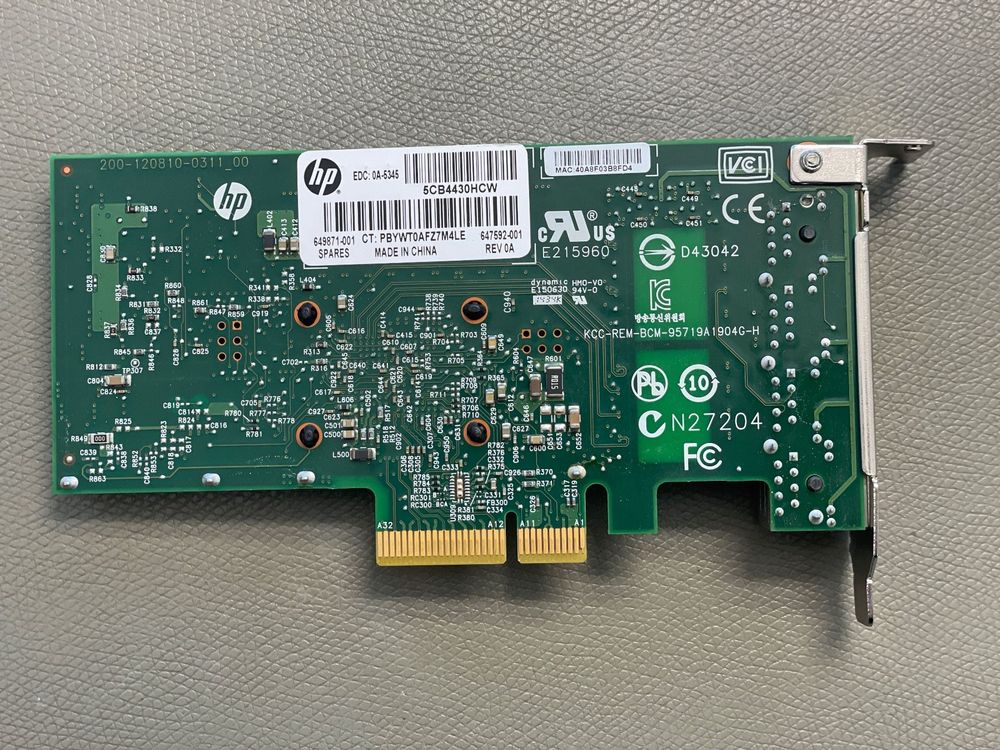 647594-B21: HPE Ethernet 1gb 4-port 331FLR Adapter (Neu (gemäss ...