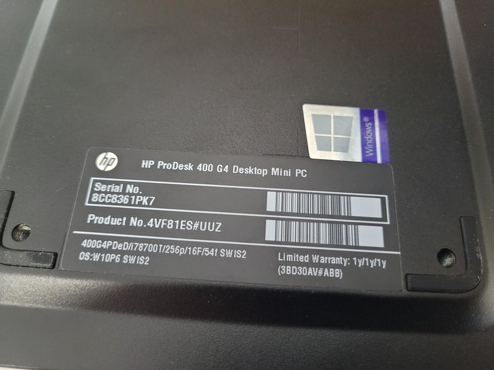 HP Prodesk 400 ab 1.- ! / Mini-PC / Windows 11 (Gebraucht) in Brunnen ...