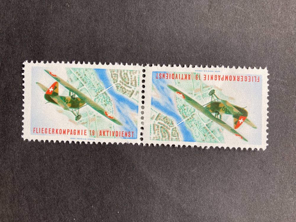 Schweiz 1939 Soldatenmarke Fliegerkompagnie 19 Kehrdruck (Neu (gemäss Beschreibung)) in Liestal ...