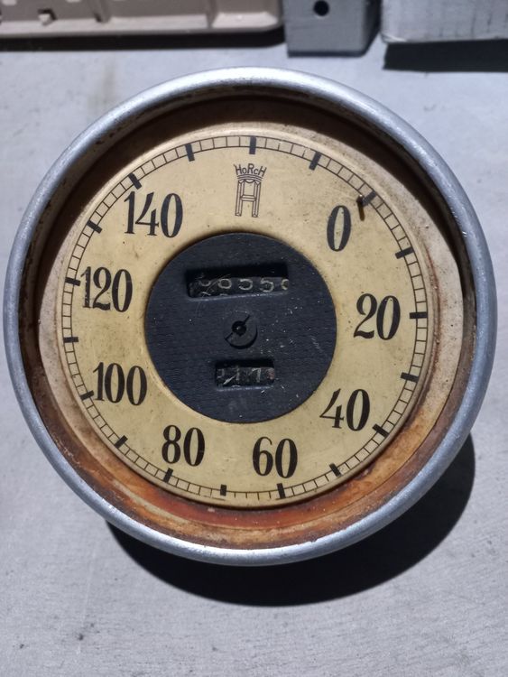 Oldtimer HORCH Tacho Tachometer Kilometerzähler unkomplett (Defekt) in ...
