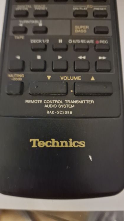 Original Technics RAK-SC508W Fernbedienung - Top Zustand! (Gebraucht ...