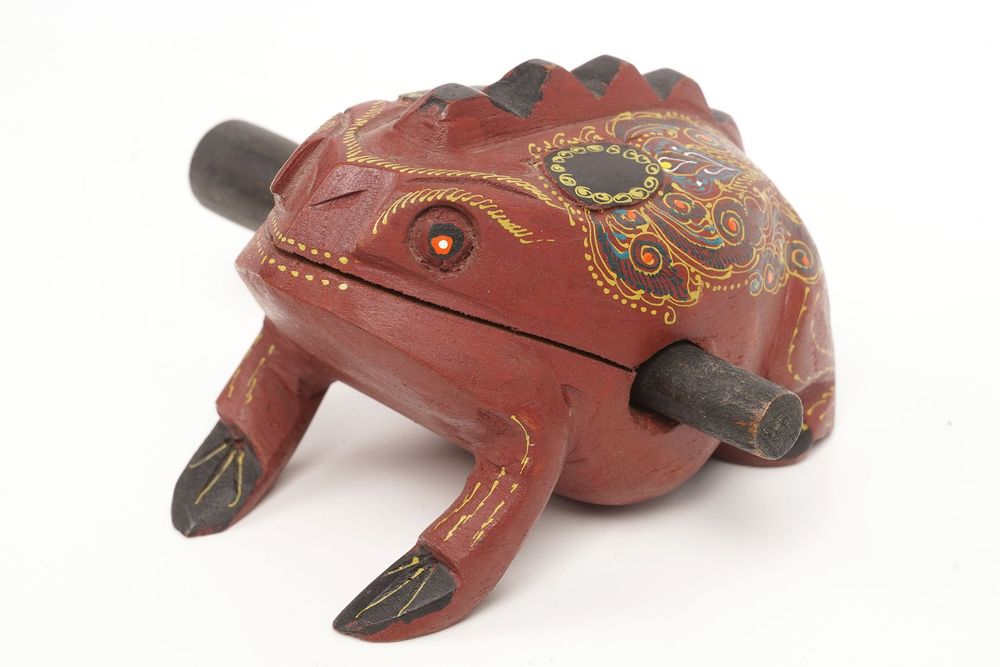 Holz Frosch Percussioninstrument / Ratsche, imitiert Quaken (Gebraucht ...