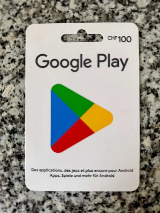 Google Play Card Wert 100 | Kaufen auf Ricardo