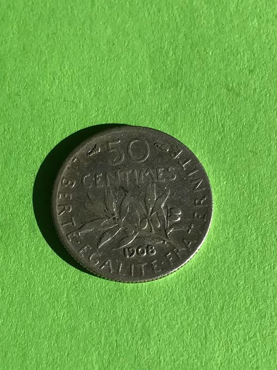 FRANCE 50 Centimes 1908 (Gebraucht) in Viganello für CHF 2 – mit Lieferung auf Ricardo kaufen