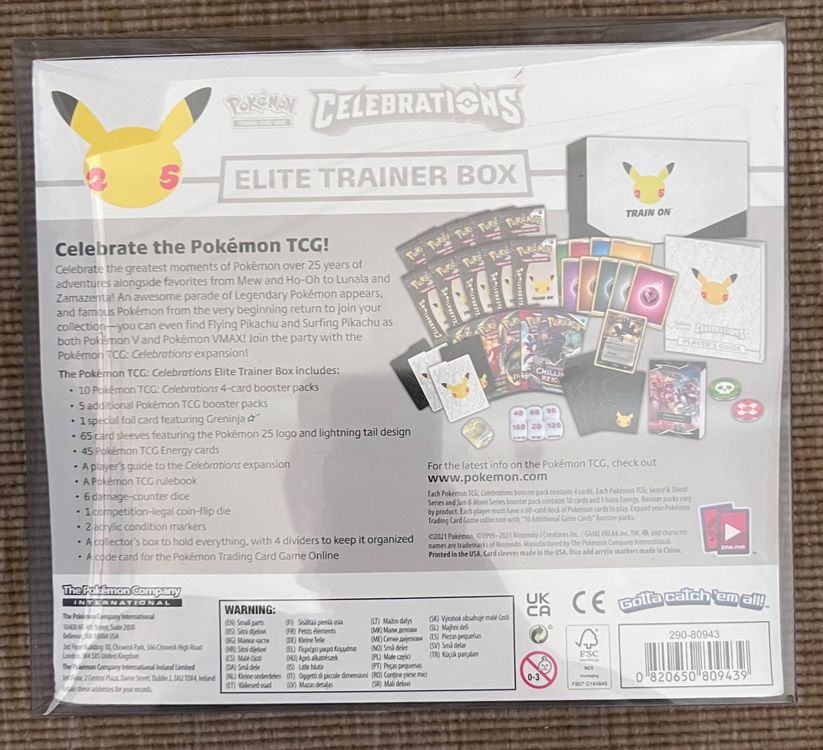 Pokemon Celebrations 25th Anniversary ETB EN OVP mit Hülle / | Kaufen ...