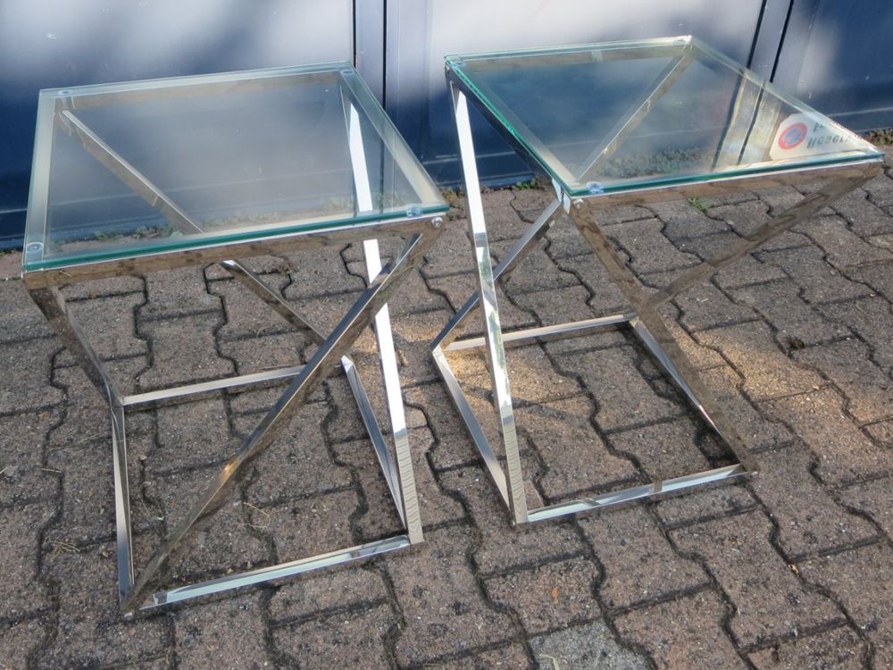 Salontisch mit Glasplatte Coutch Tisch 2 Stück (Gebraucht) in Knonau für CHF 50 – nur Abholung ...