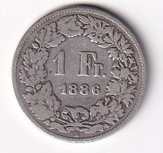 Schweiz 1 Fr. 1886 rar (Gebraucht) in Neuchâtel für CHF 5 – mit Lieferung auf Ricardo kaufen