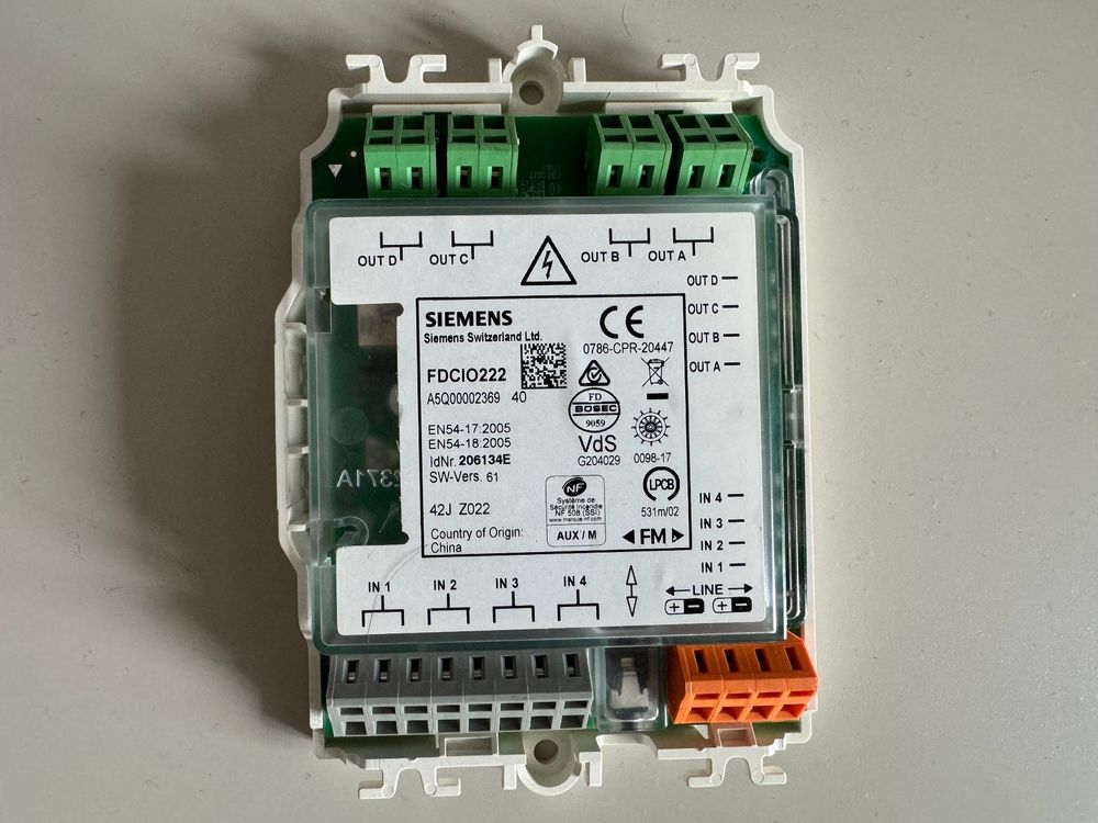 FDCIO222 Siemens Baustein Brandmelder BMZ (Gebraucht) in Trimbach für ...
