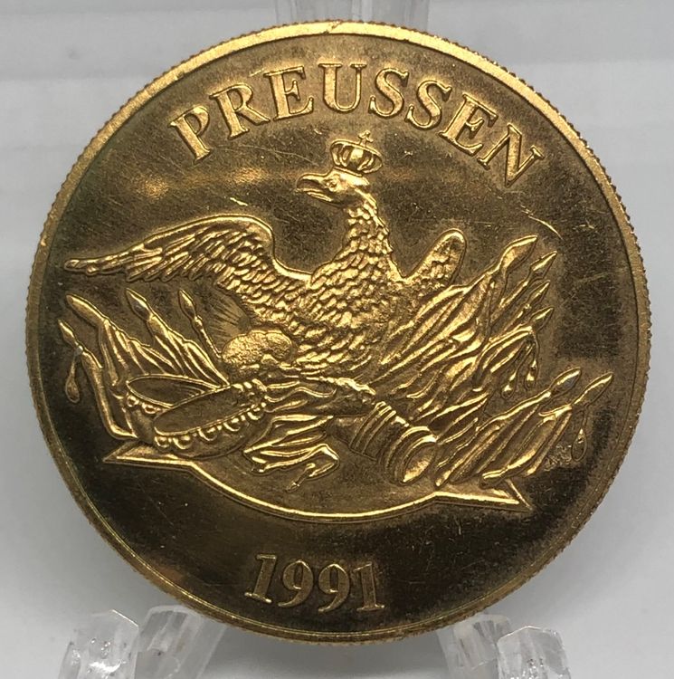 PREUSSEN 1991 FRIEDRICH DER GROSSE 1712-1786Médaille vergold (Gebraucht ...